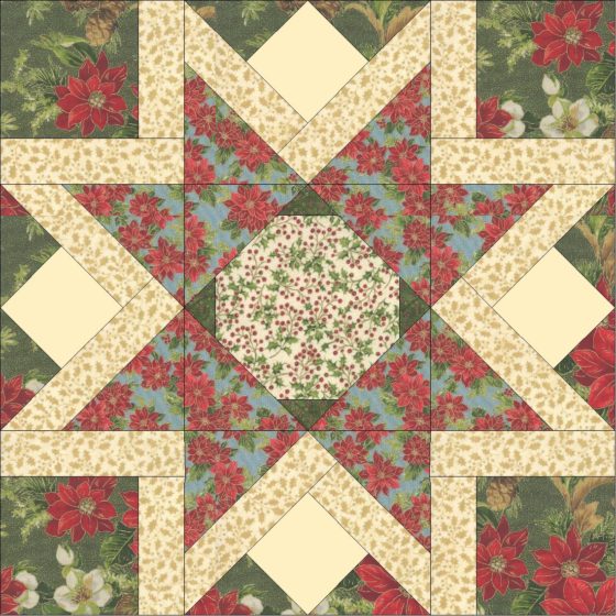 Get this free quilting pattern for a Christmas wall hanging - Pieced Brain