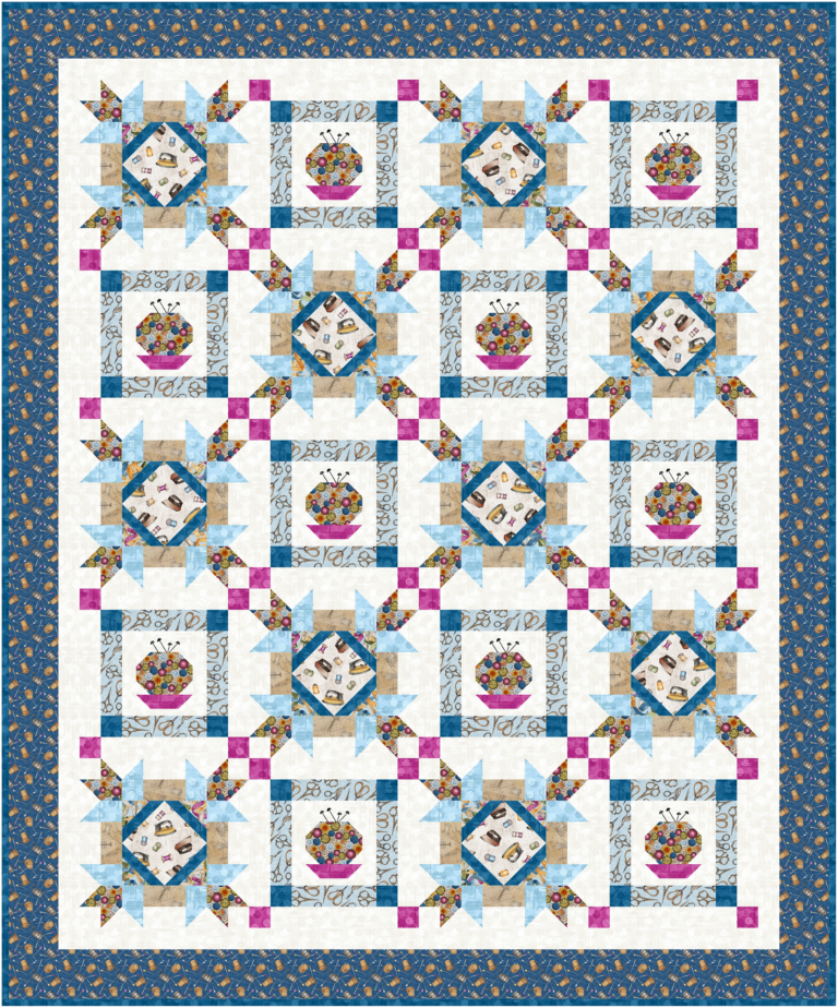 Free Sewing Theme Quilt Patterns - Pieced Brain