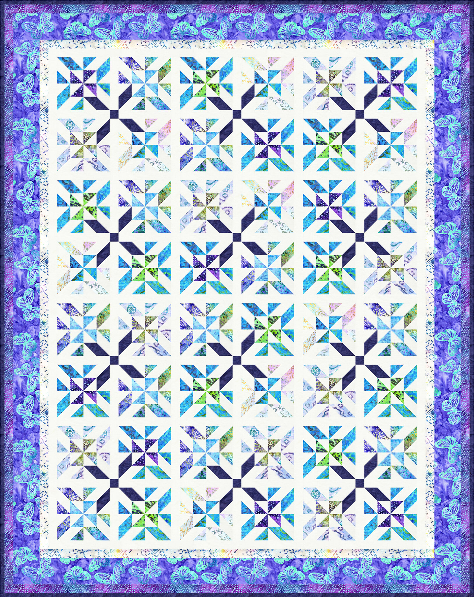 Easy scrappy quilt PDF pattern - Pieced Brain