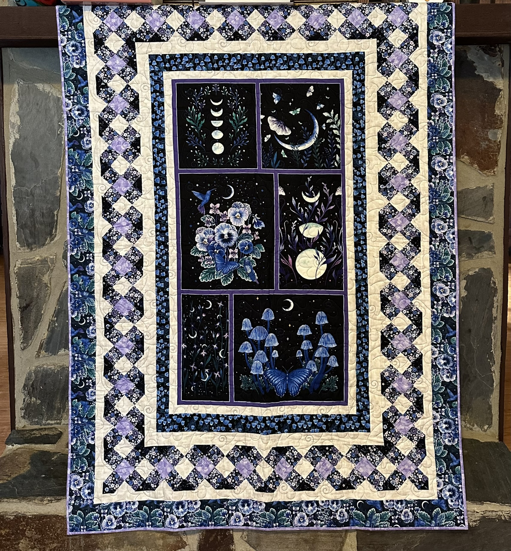 Free pattern for a panel quilt - Pieced Brain