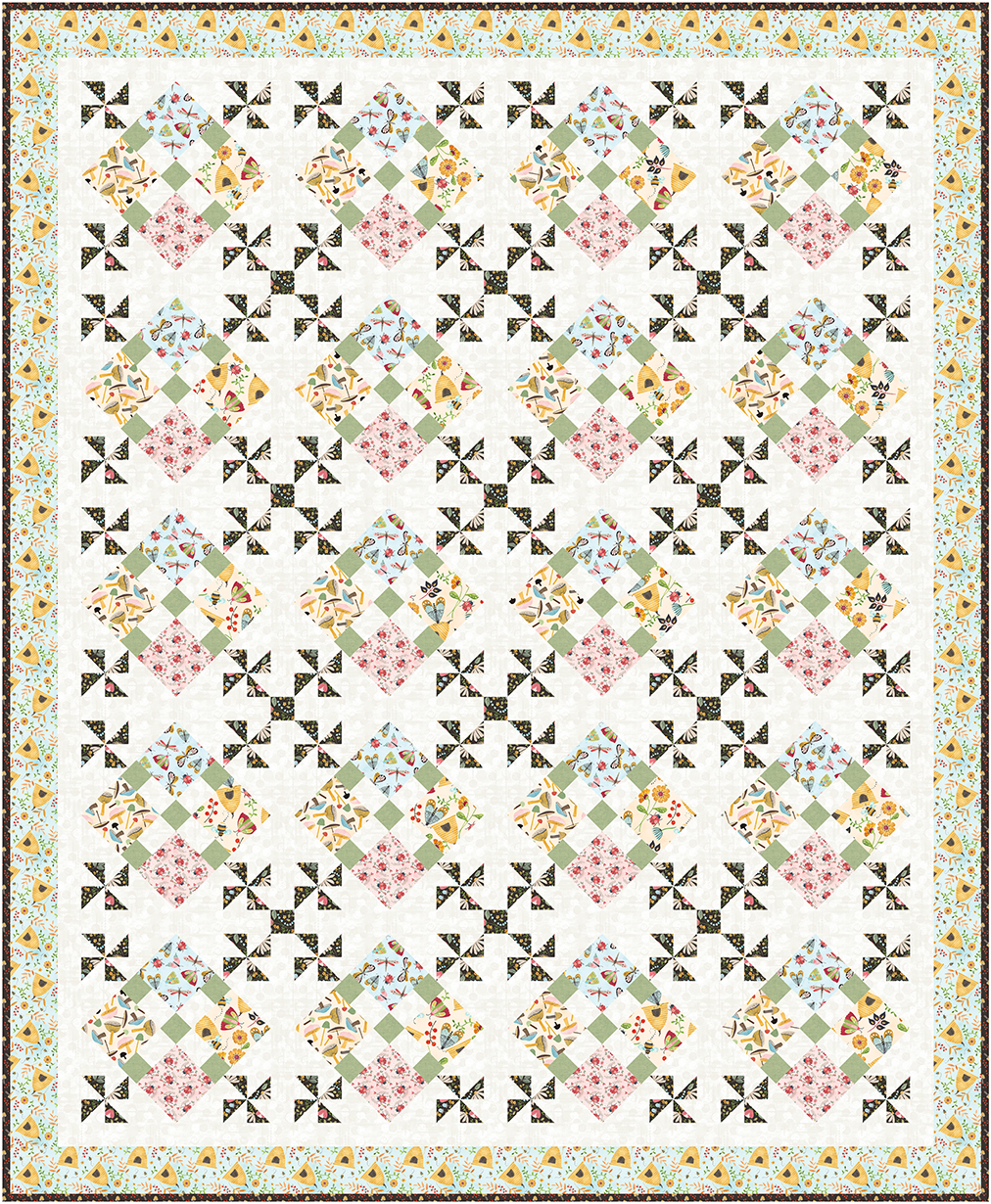 Free quilt pattern with pinwheels - Pieced Brain